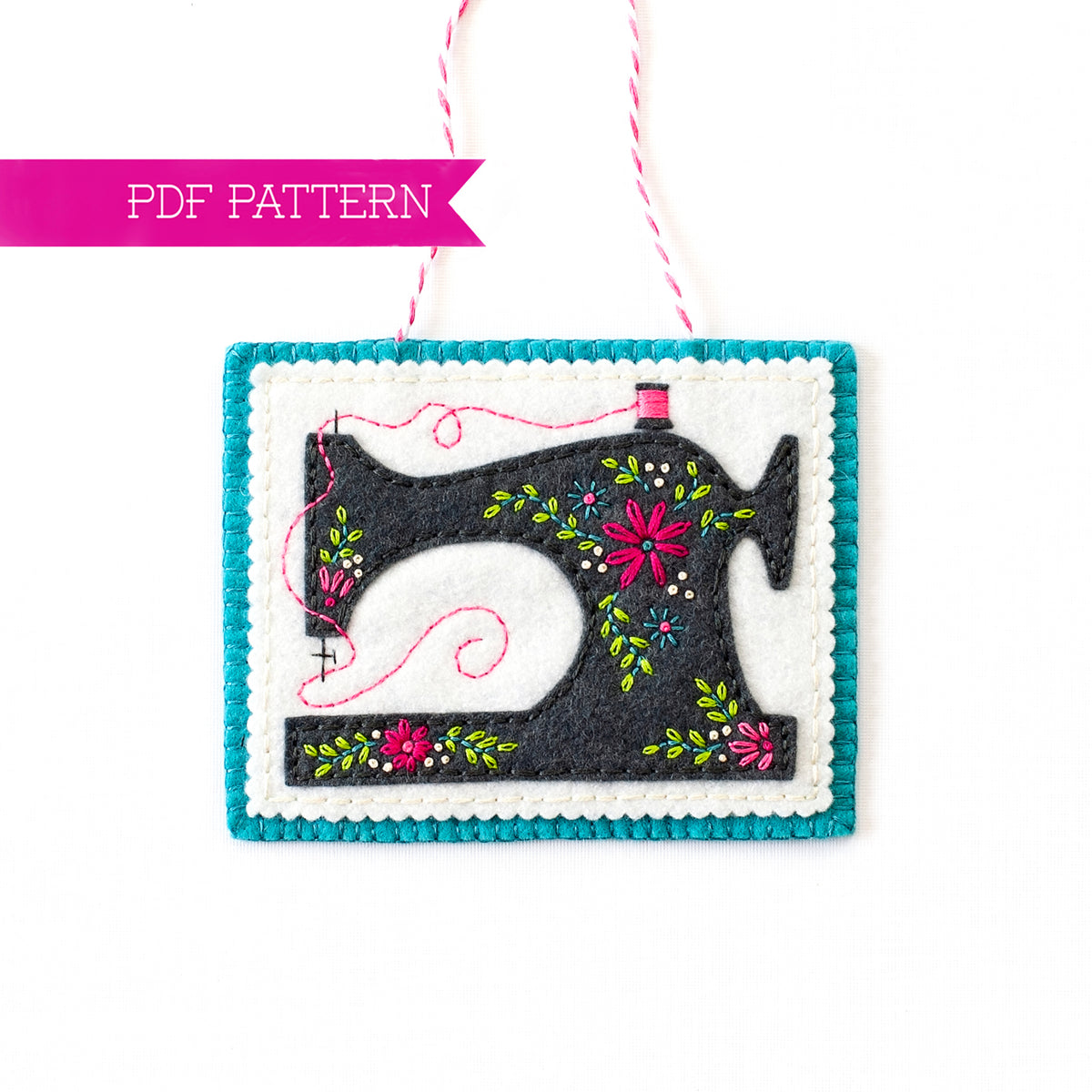 Vintage Sewing Machine Wool Felt Ornament PDF Pattern – Lolli and Grace